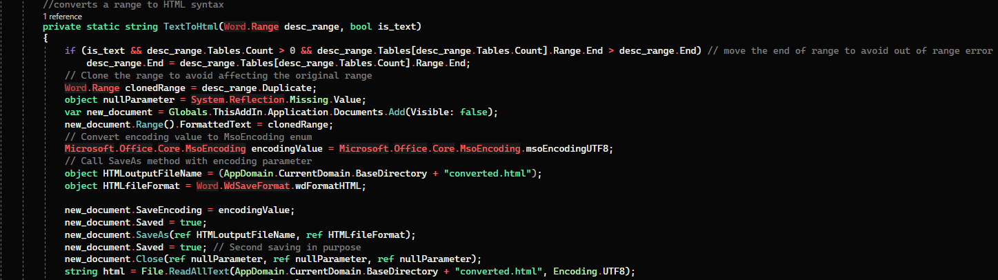 Issue with Microsoft.Office.Interop.Word Library Bulleted Lists Conversion to HTML - Microsoft Q&A