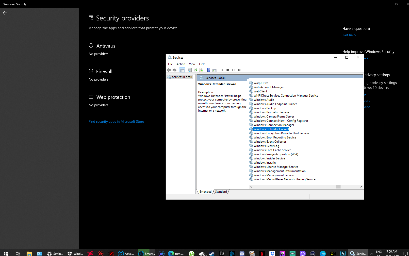 Windows Security Screen Blank - Microsoft Q&A