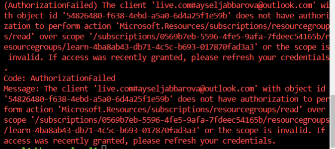 Command Error In Learn Module Exercise Create An Azure Virtual Machine Microsoft Qanda 3981