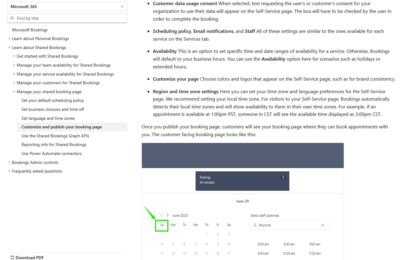 Microsoft Booking - Calendar starts on Sunday instead of Monday ...