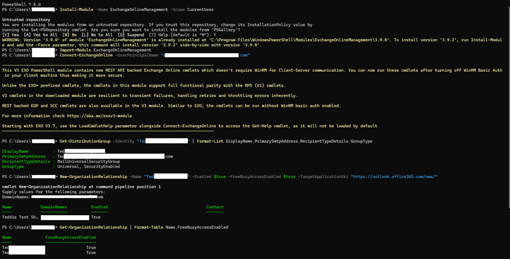 Why can’t I select a security group for calendar free/busy sharing in ...