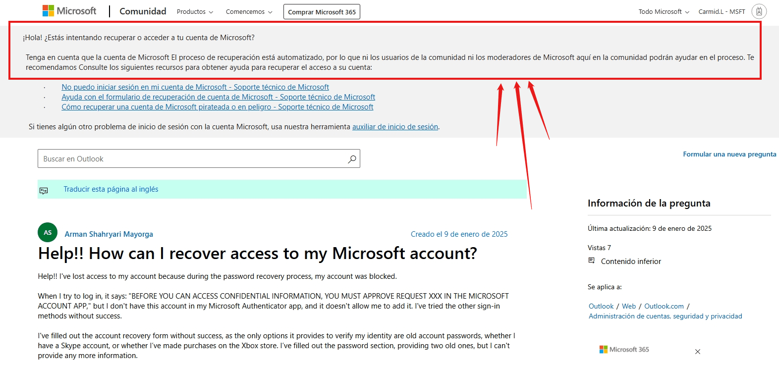 Help!! How can I recover access to my Microsoft account? - Microsoft Q&A