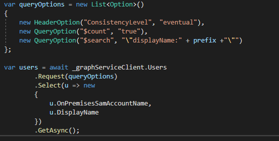 MS Graph getting users' OnPremisesSamAccountName is always null ...