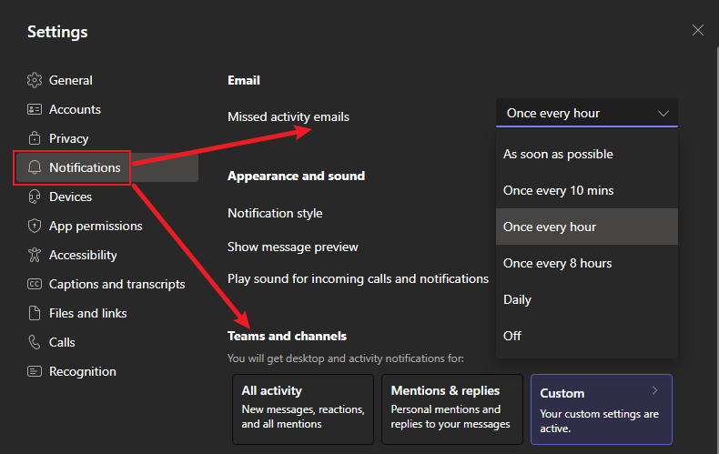 View MSTeams activity feed in outlook? - Microsoft Q&A