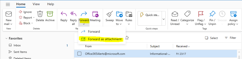 How do I attach an Outlook Item to an email? - Microsoft Q&A