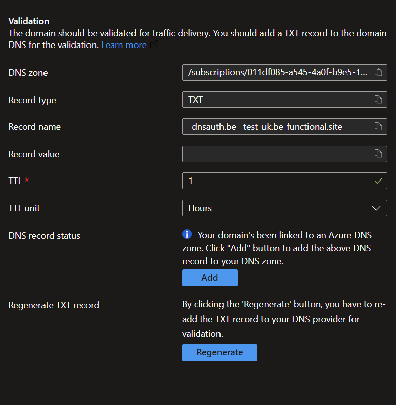 Issue with domain validation in Azure FrontDoor/DNS - Microsoft Q&A