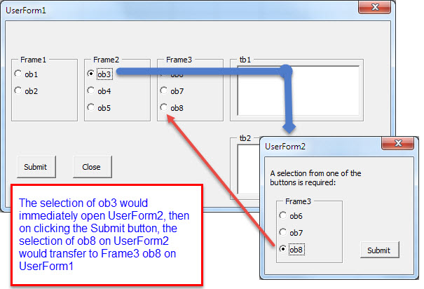 Excel Vba Using Multiple Pop Up Userforms Within A Primary Userform