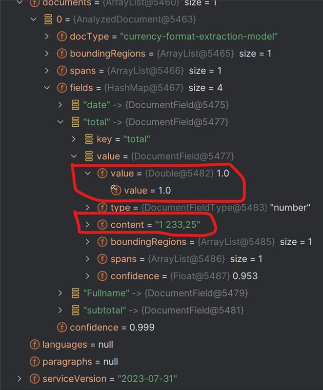 Azure Document Intelligence Custom Data Extraction ignores minus sign ...