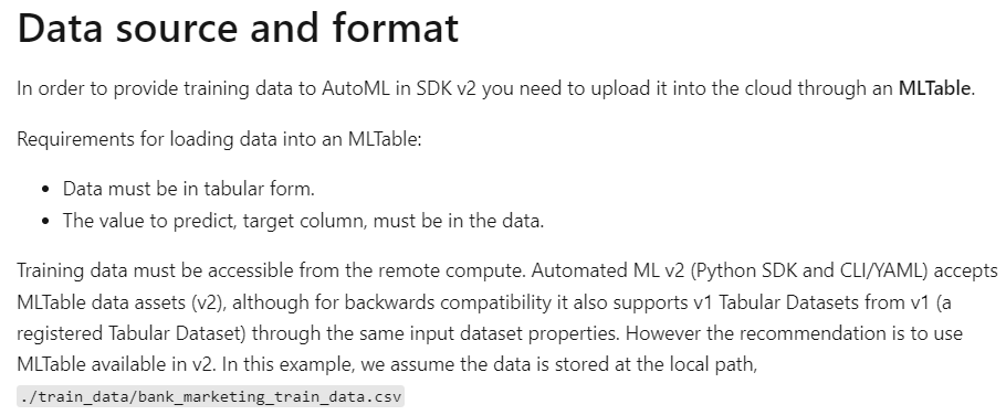 When training AzureML's AutoML locally using Python sdk v2, how should ... When training AzureML's AutoML locally using Python sdk v2, how should ...