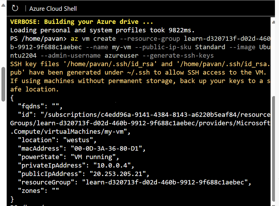 Exercise - Create an Azure virtual machine NOT WORKING KEEP GETTING AN ERROR - Microsoft Q&A
