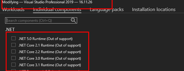.net core template is missing visual studio 2019 - Microsoft Q&A