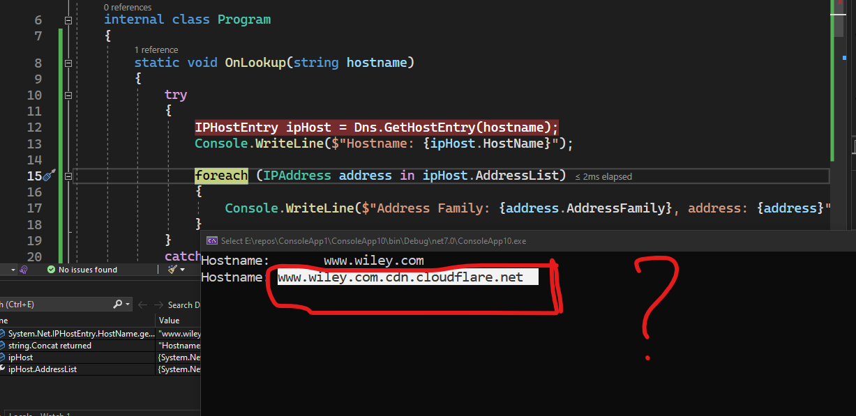 Hostname From Iphostentry C Microsoft Qanda
