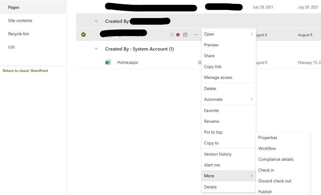 SharePoint Home Page Checked Out by Deactivated User - Microsoft Q&A