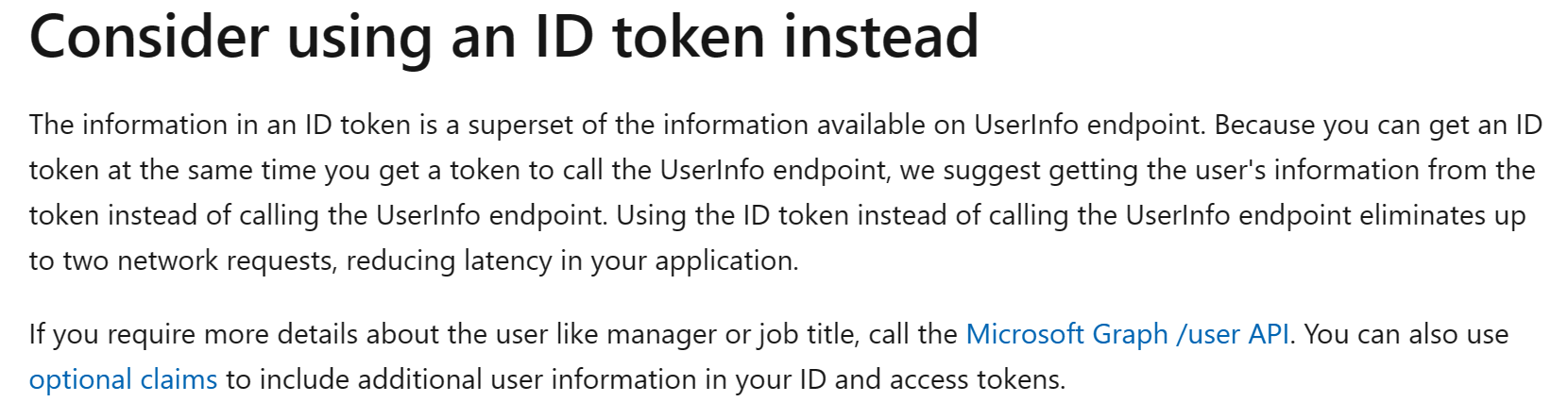 Difference in amount of information provided by OCID userinfo. - Microsoft Q&A