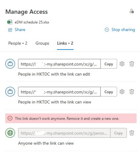 reactivate expired sharepoint link - Microsoft Q&A