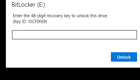 Need Bitlocker Recovery ID - Microsoft Q&A