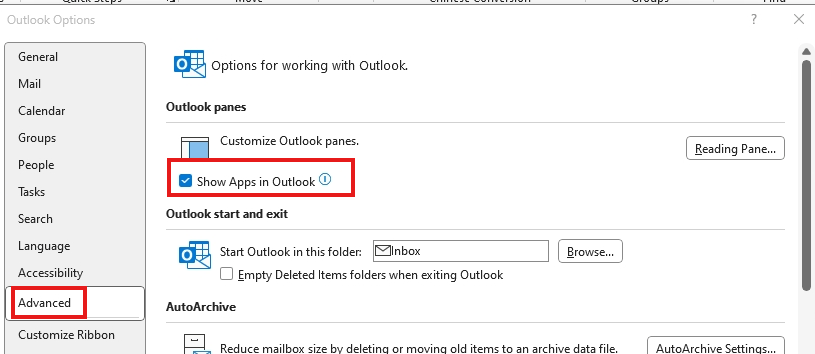 Outlook Navigation Pane in Left Panel - Microsoft Q&A
