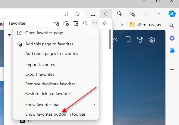 Microsoft edge - Moving Star Logo disappeared - Microsoft Q&A