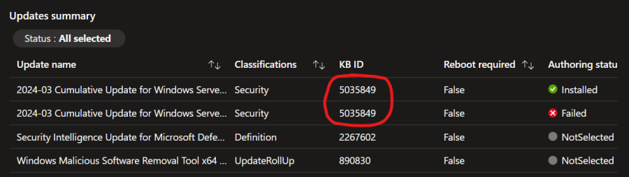 Azure Update Manager Often Errors When Trying To Install The Same Kb Twice Microsoft Qanda