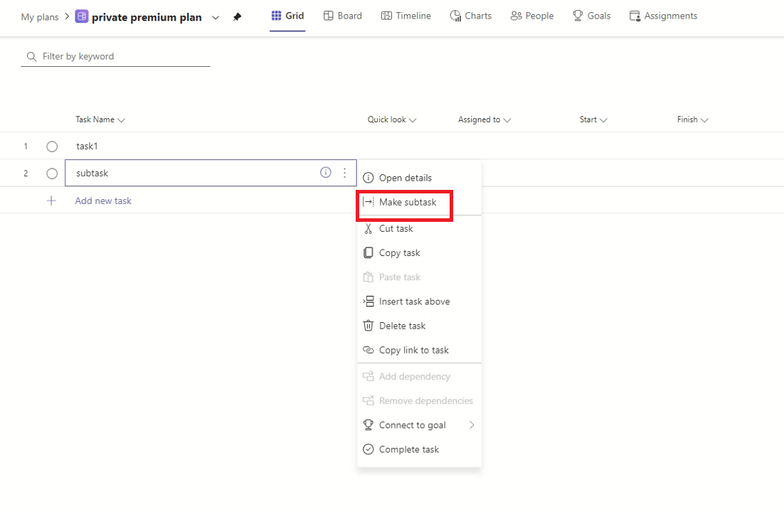 Creating Subtasks in Loop as Free User - Microsoft Q&A