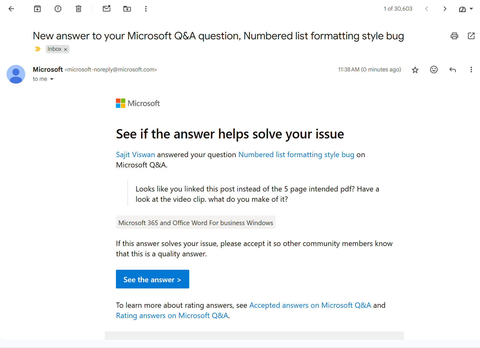 Numbered list formatting style bug - Microsoft Q&A