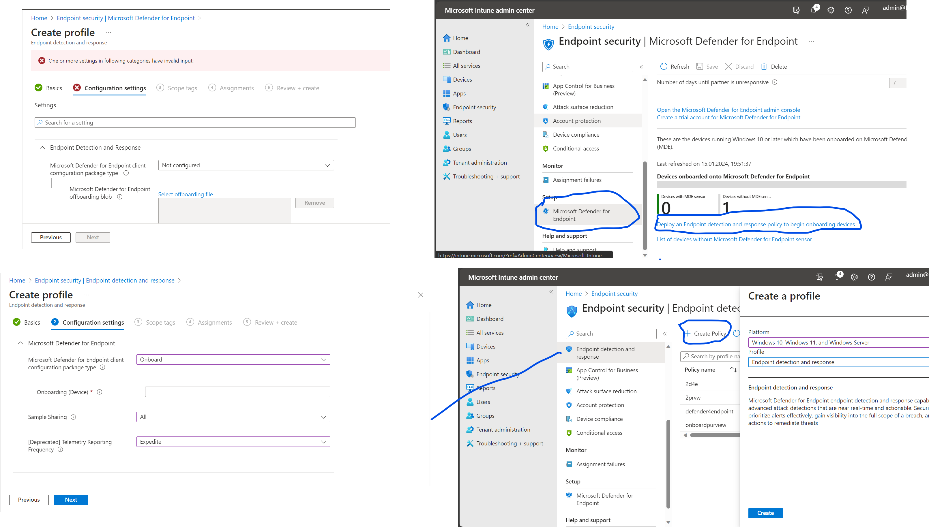 Endpoint detection and response are different displays - Microsoft Q&A