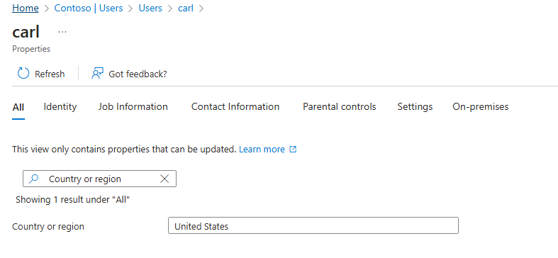 Not able to retrieve the user's country via Microsoft Graph - Microsoft Q&A