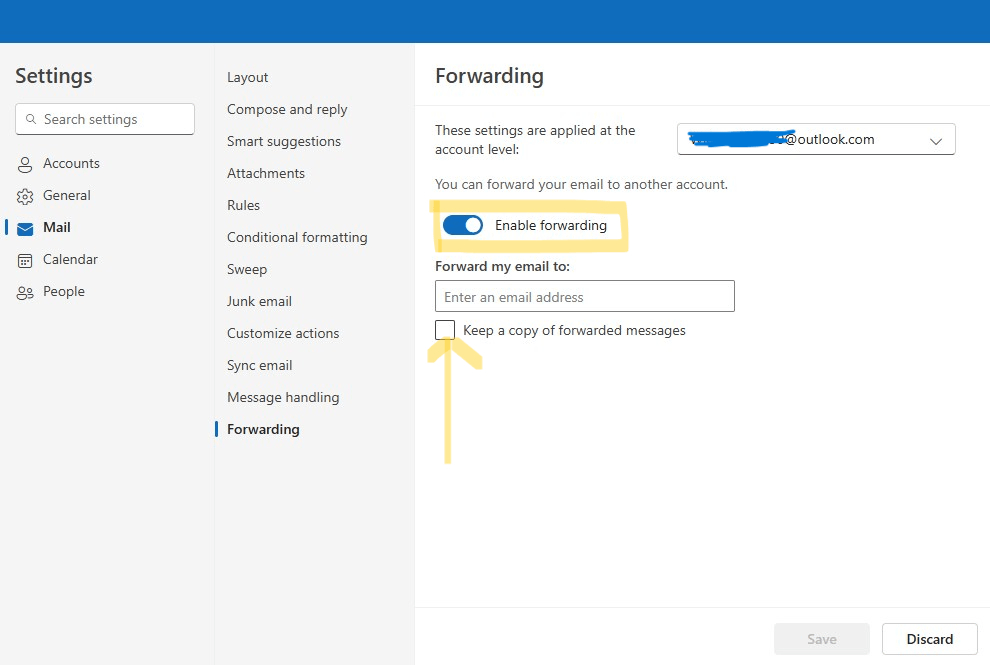 People sending an email to my hotmail account receive a message failure ...
