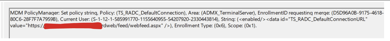 Intune configuration profile says successful, but setting does not show up/apply to windows ...