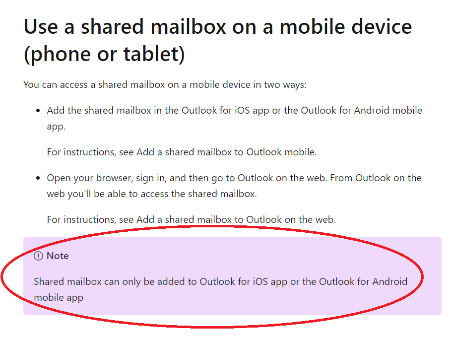 Shared mailbox support in iOS Mail app - Microsoft Q&A