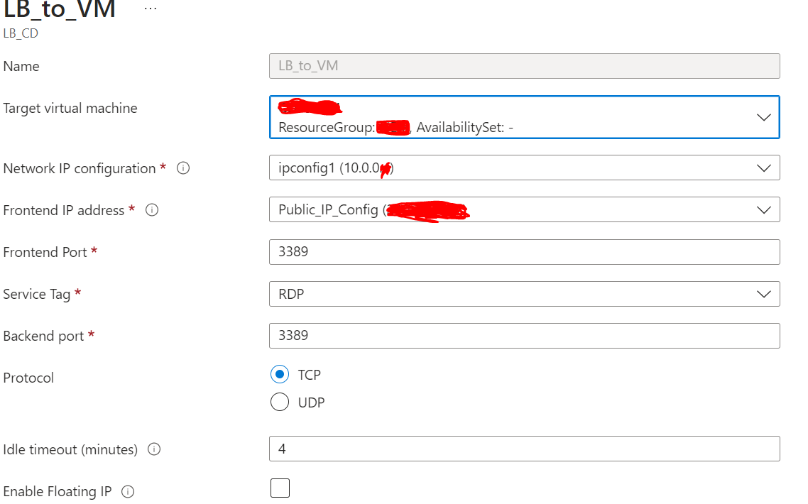 Public Load Balancer - Not able to take RDP for a VM - Microsoft Q&A