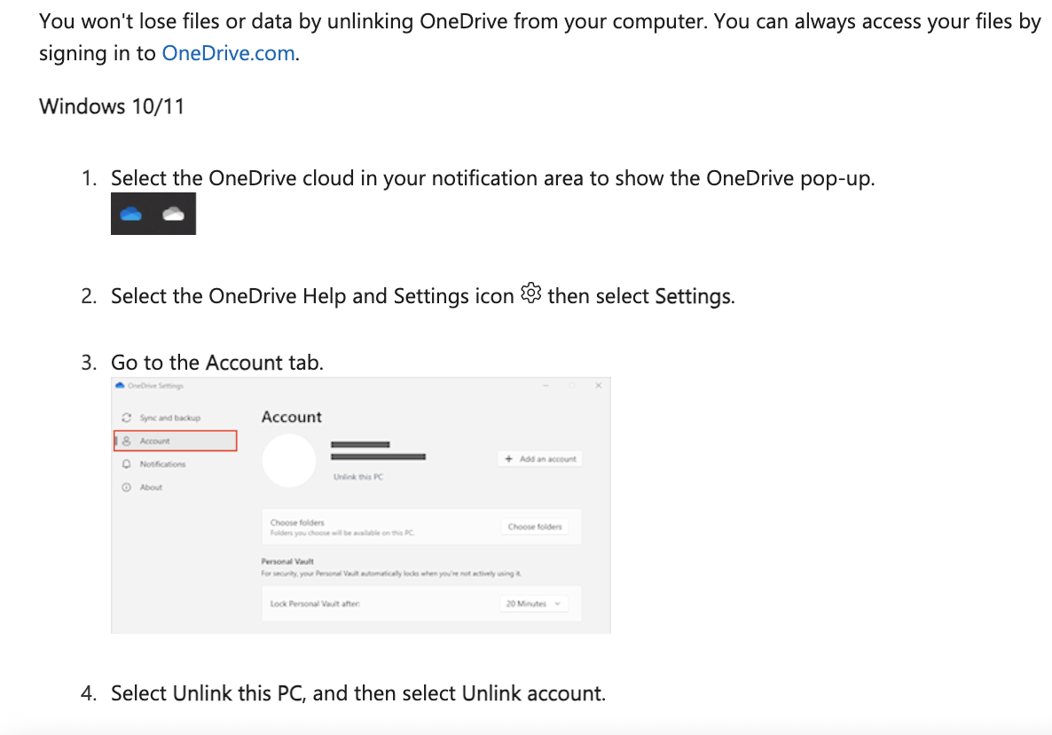 Unable to Delete Local OneDrive Files After Losing Account Access ...