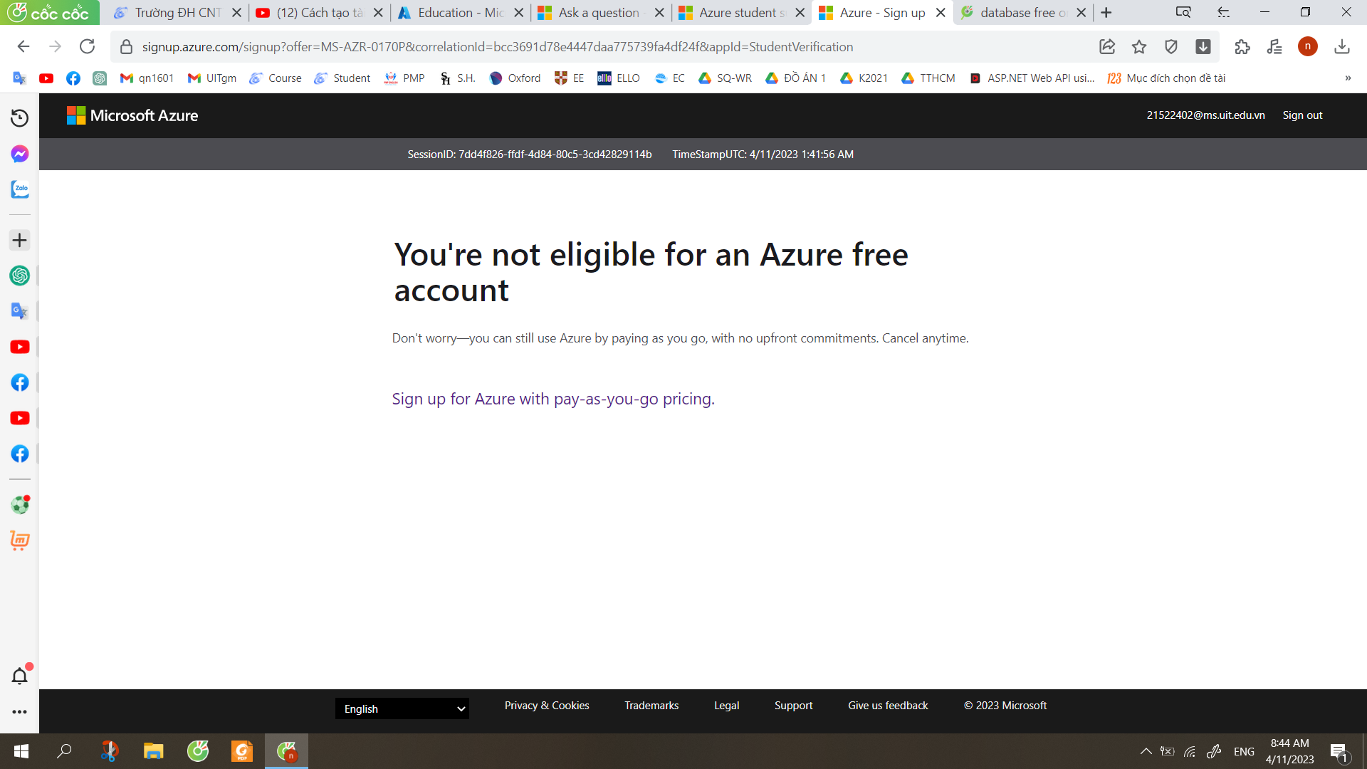 Problem with student subscription - Microsoft Q&A