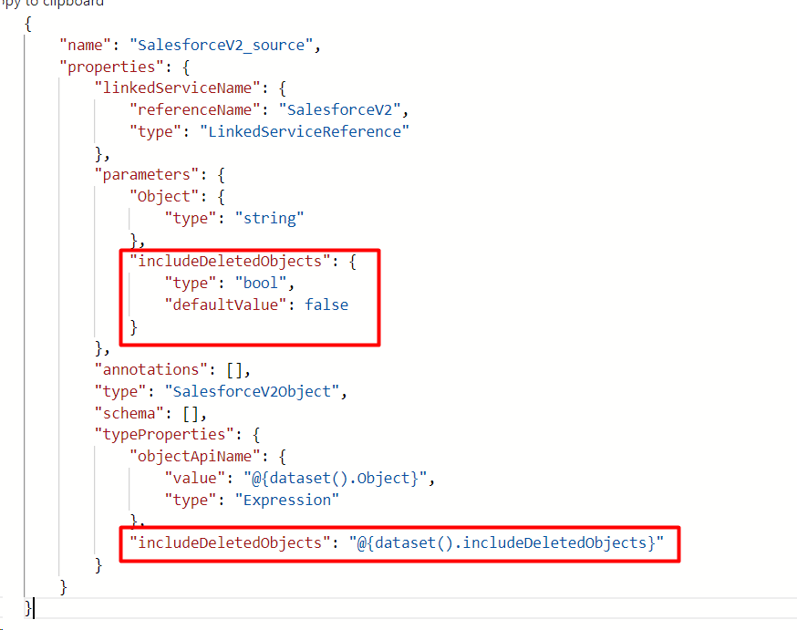 No includeDeletedObjects property on Salesforce as source in Copydata activity - Microsoft Q&A