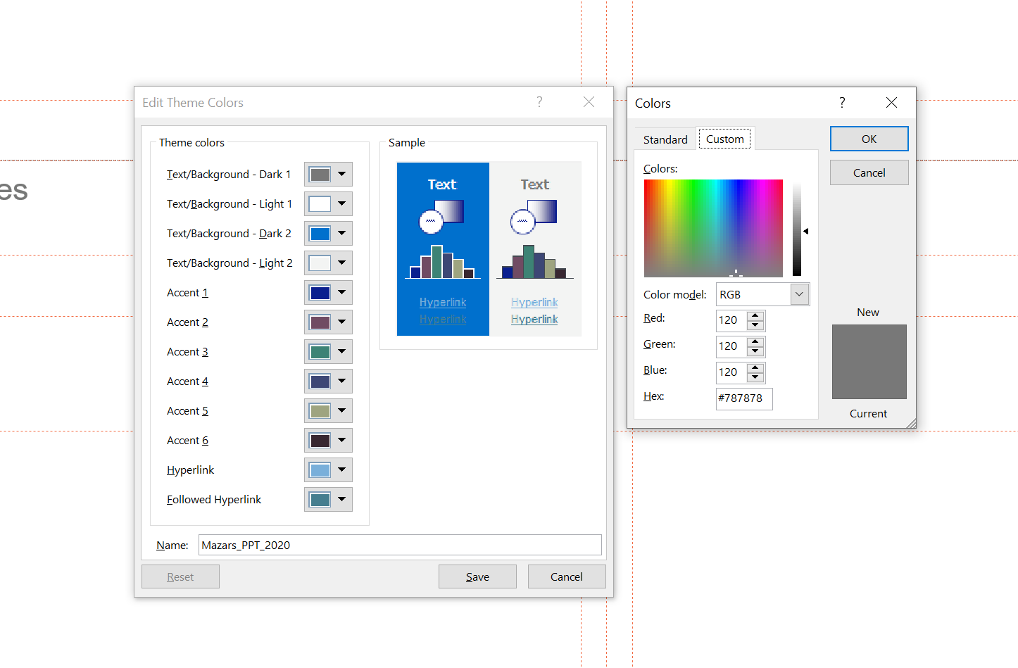 PowerPoint changing RGB colour values - Microsoft Q&A