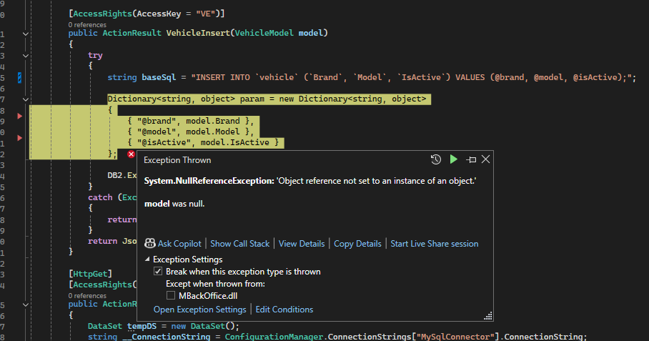 System.NullReferenceException: 'Object reference not set to an instance ... System.NullReferenceException: 'Object reference not set to an instance ...