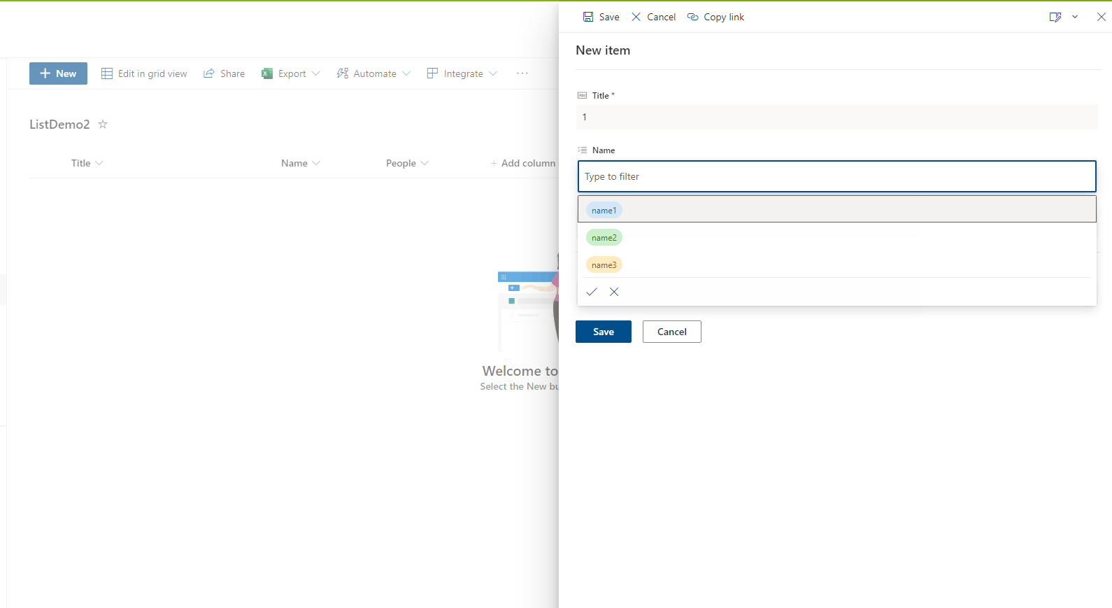Microsoft Lists APP drop down menu - Microsoft Q&A