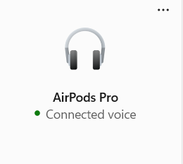 AirPods say "Connected Voice" but not "Connected Voice, Music ...
