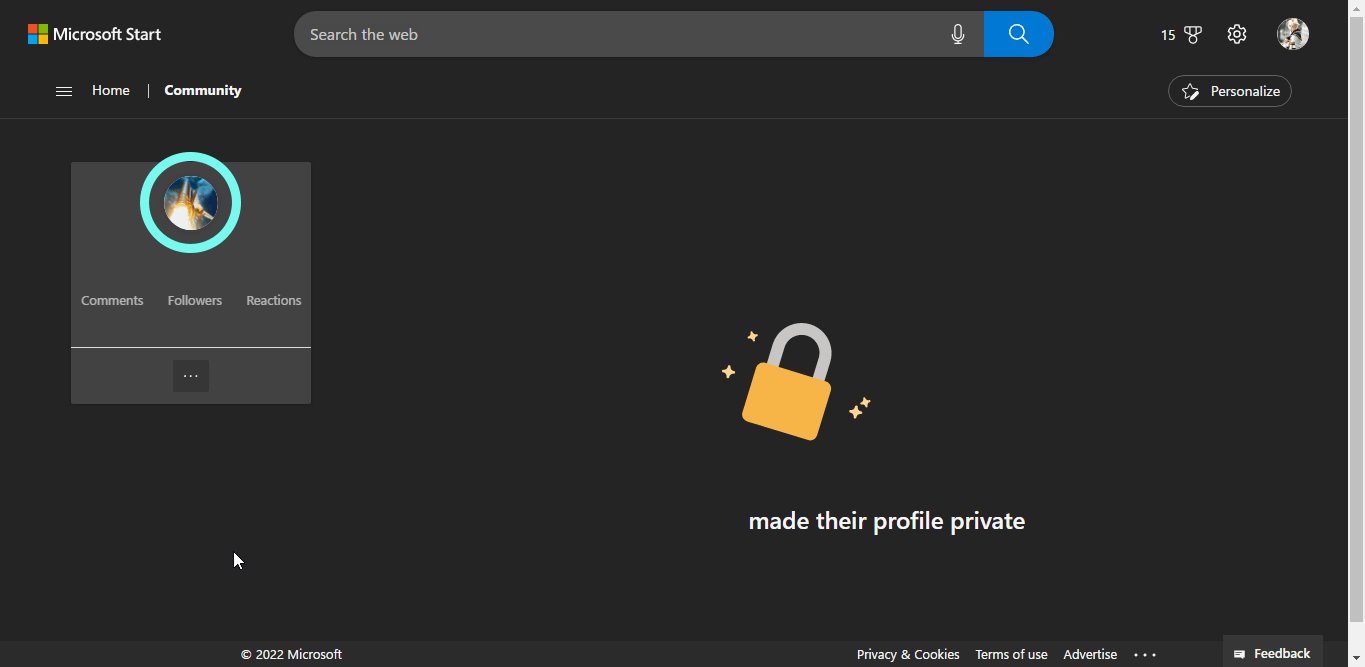 Why the profile picture on my Microsoft Start/MSN community profile ...
