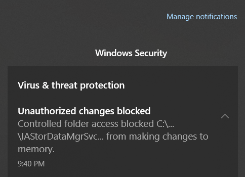 Unauthorized Changes Blocked - Controlled Folder Access Blocked ...