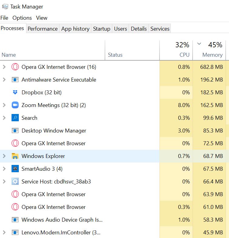 Very high ram usage in windows 10 and brightness issue(screen becomes ...