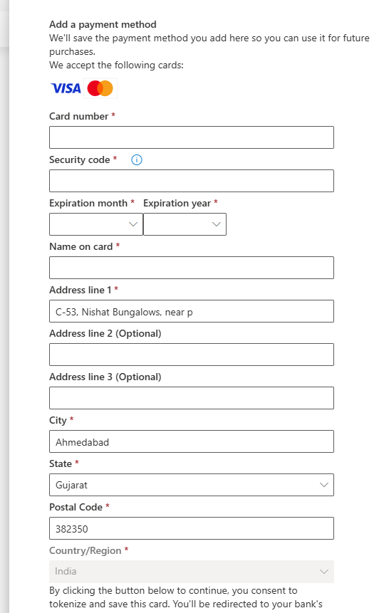 {"error_code":"InvalidRequestData","message":"Invalid failure url"} - Microsoft Q&A