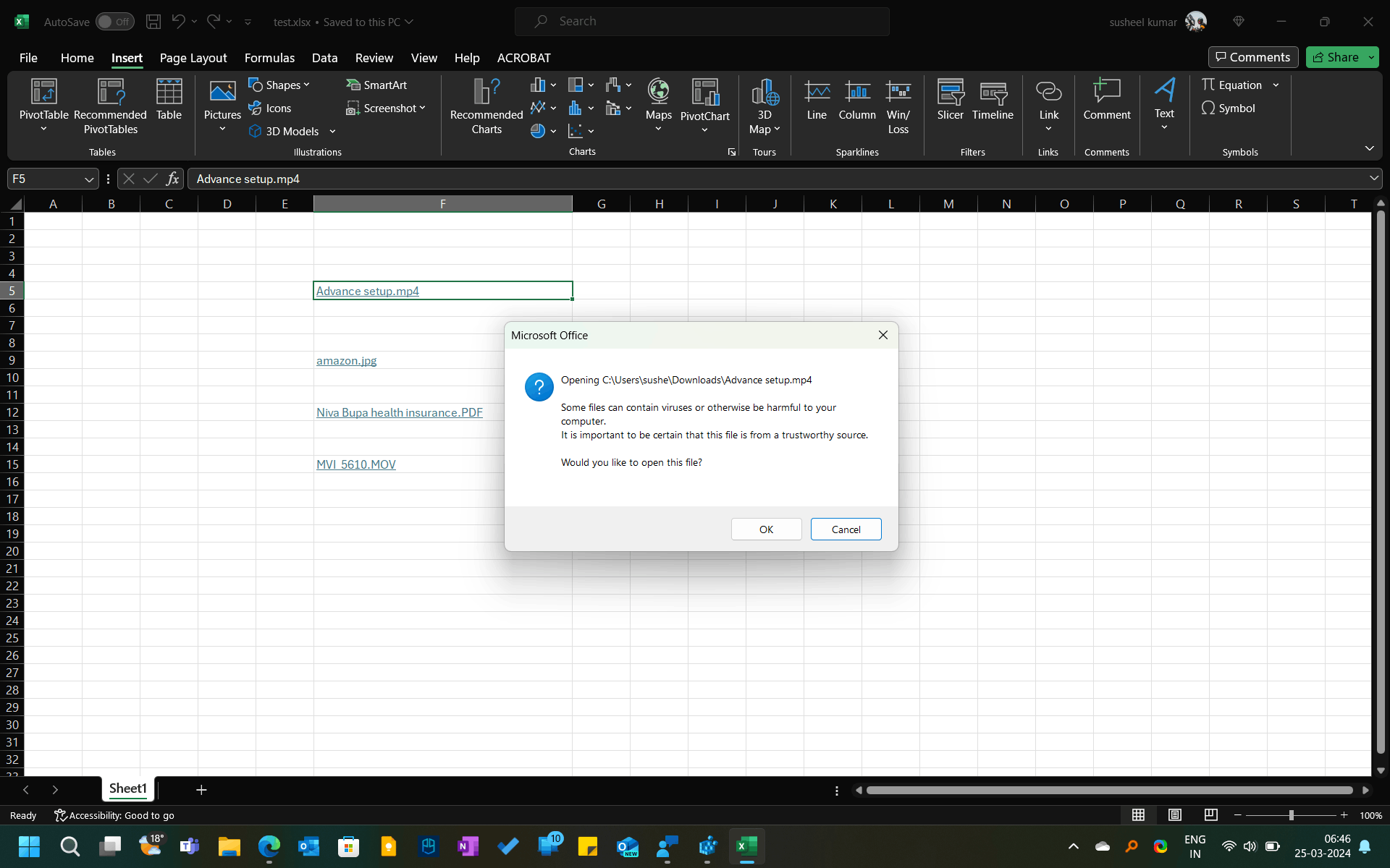 How to turn off these warnings "Some files can contain viruses or otherwise be harmful to your ...