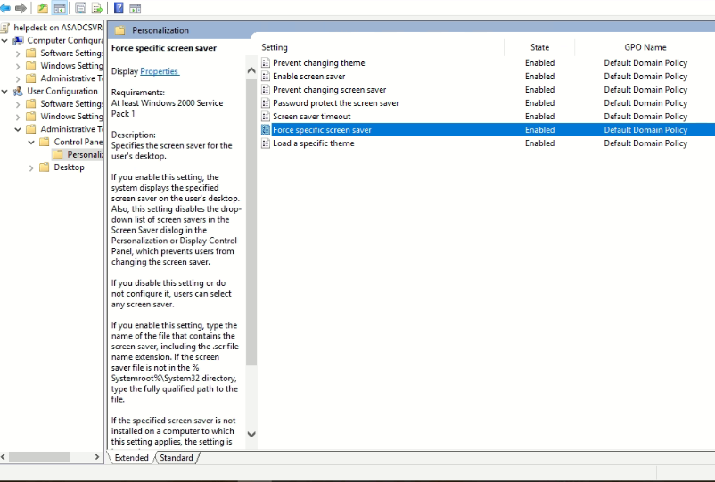 how to fix screen saver issue in windows 10 and 11 via gpo - Microsoft Q&A