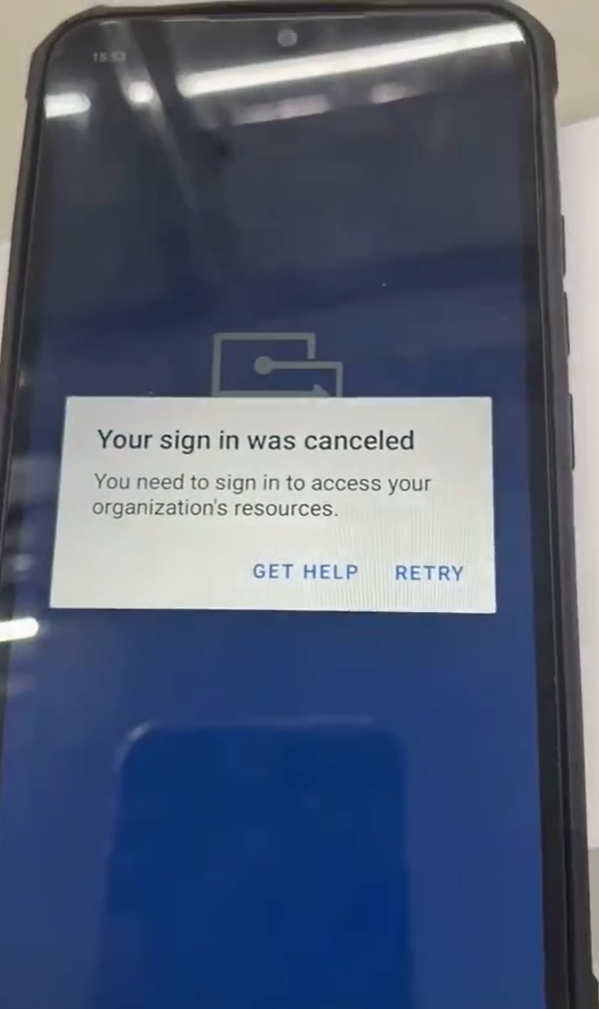 Your sign in was canceled - Microsoft Q&A