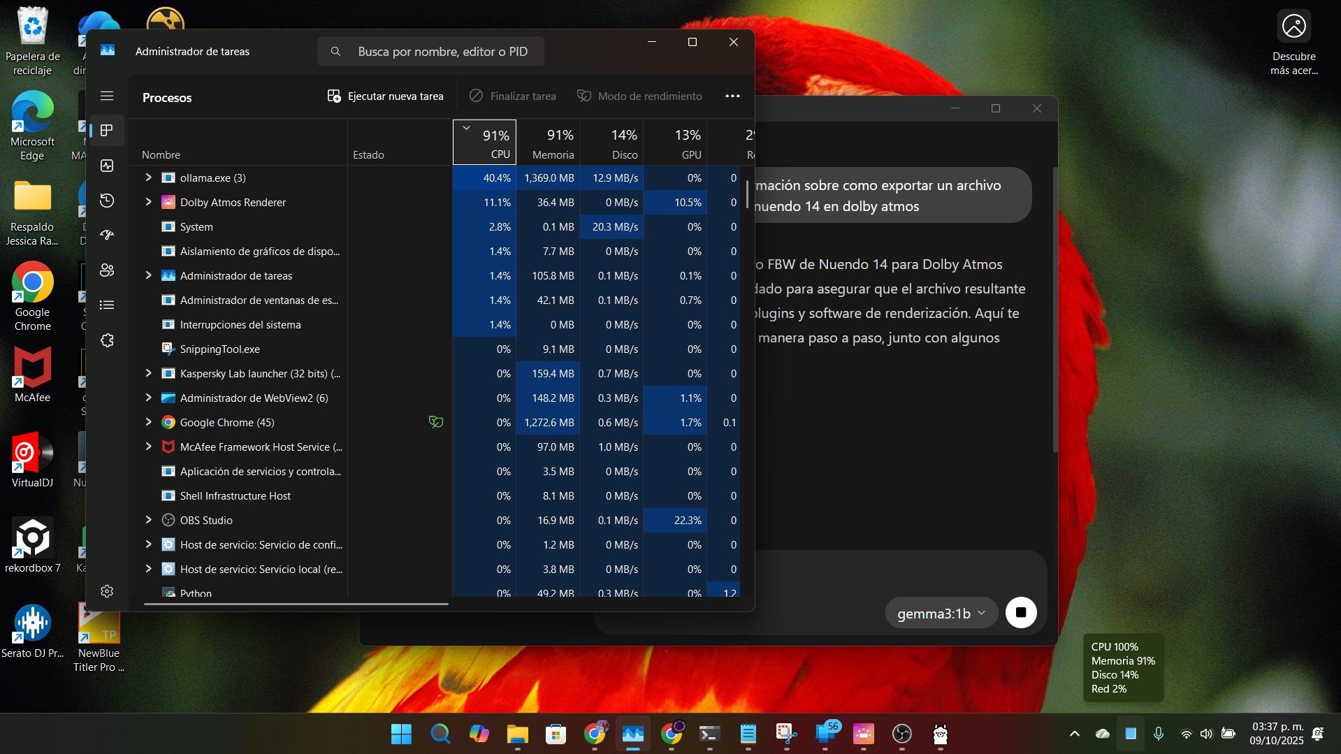 Why is my task manager showing different values through the app and the ...