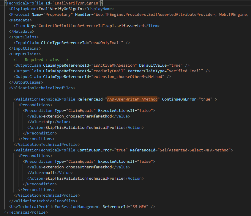 How to modify Custom policy in Azure B2C Tenant to switch between multiple MFA method (Phone ...