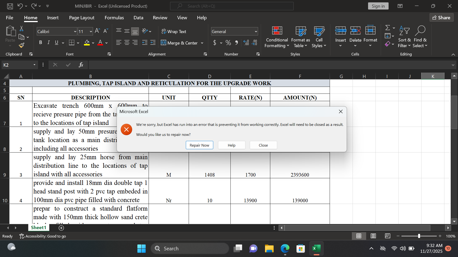 how to fix ~ excel has run into error that is preventing it from ...