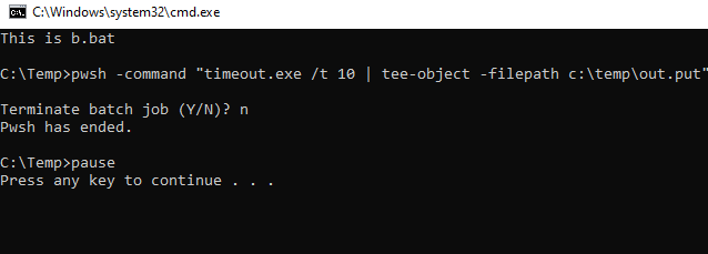 Type Exit command then not return prompt. - Microsoft Q&A