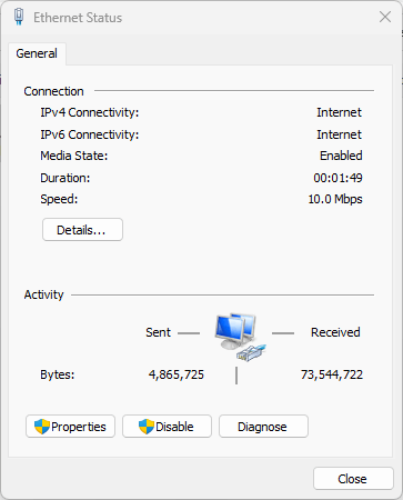 My ethernet connects but not working or reciving any packs ...